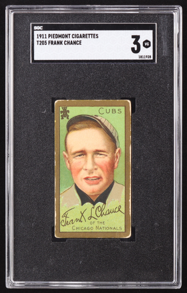 Frank Chance 1911 T205 Gold Border #31 (SGC 3) | Pristine Auction