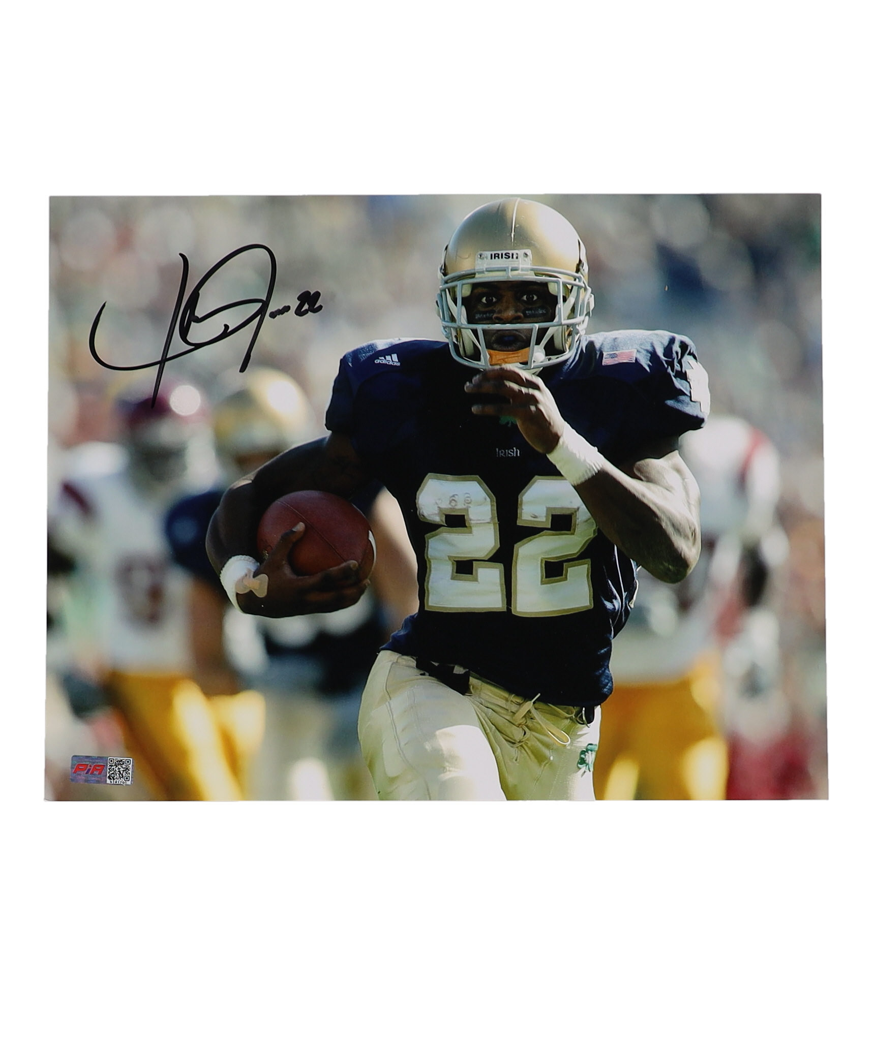 Raghib "Rocket" Ismail Signed Notre Dame Fighting Irish 11x14 Photo ...