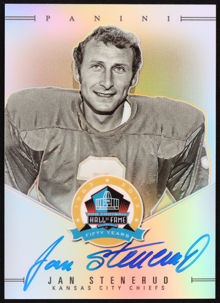Jan Stenerud 2013 Panini Hall of Fame Signatures Silver #JSTE #29/50 ...