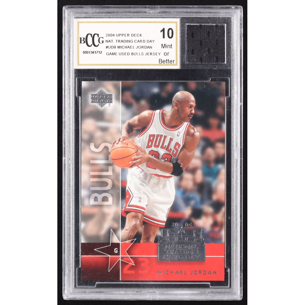 Michael Jordan 2004 National Trading Card Day #UD8 with Game-Used ...