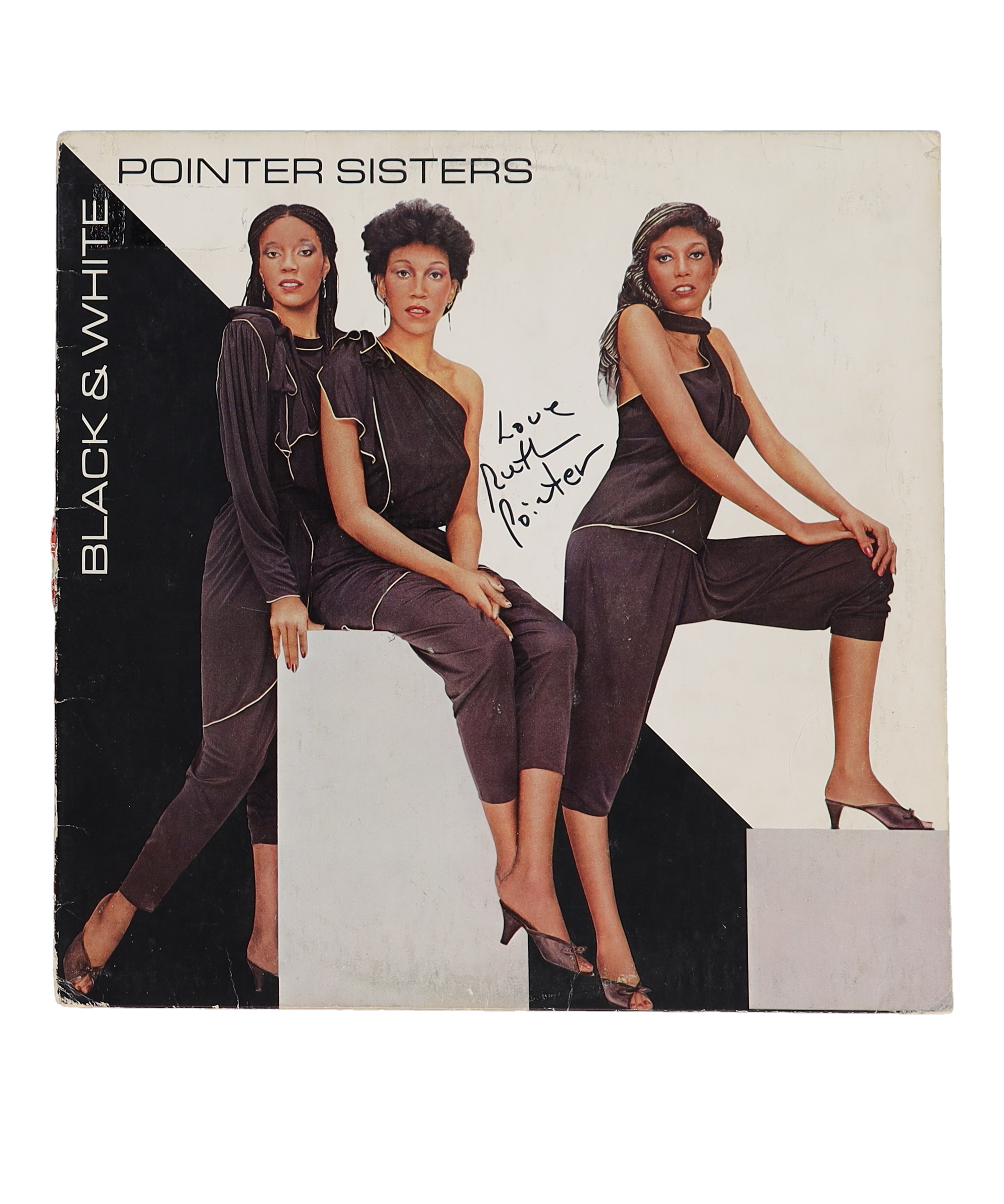 Ruth Pointer Signed The Pointer Sisters "Black & White" Vinyl Record ...