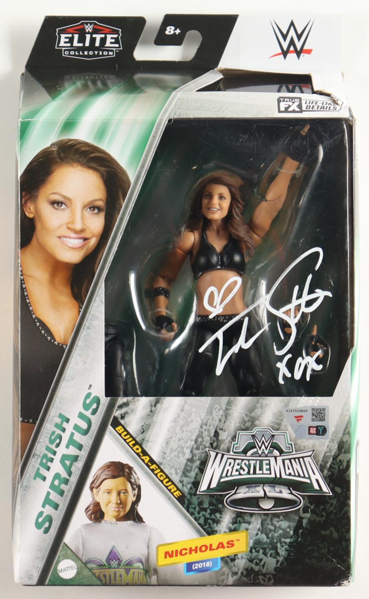 Trish Stratus Signed WWE Elite Collection Action Figure Inscribed "XOX ...