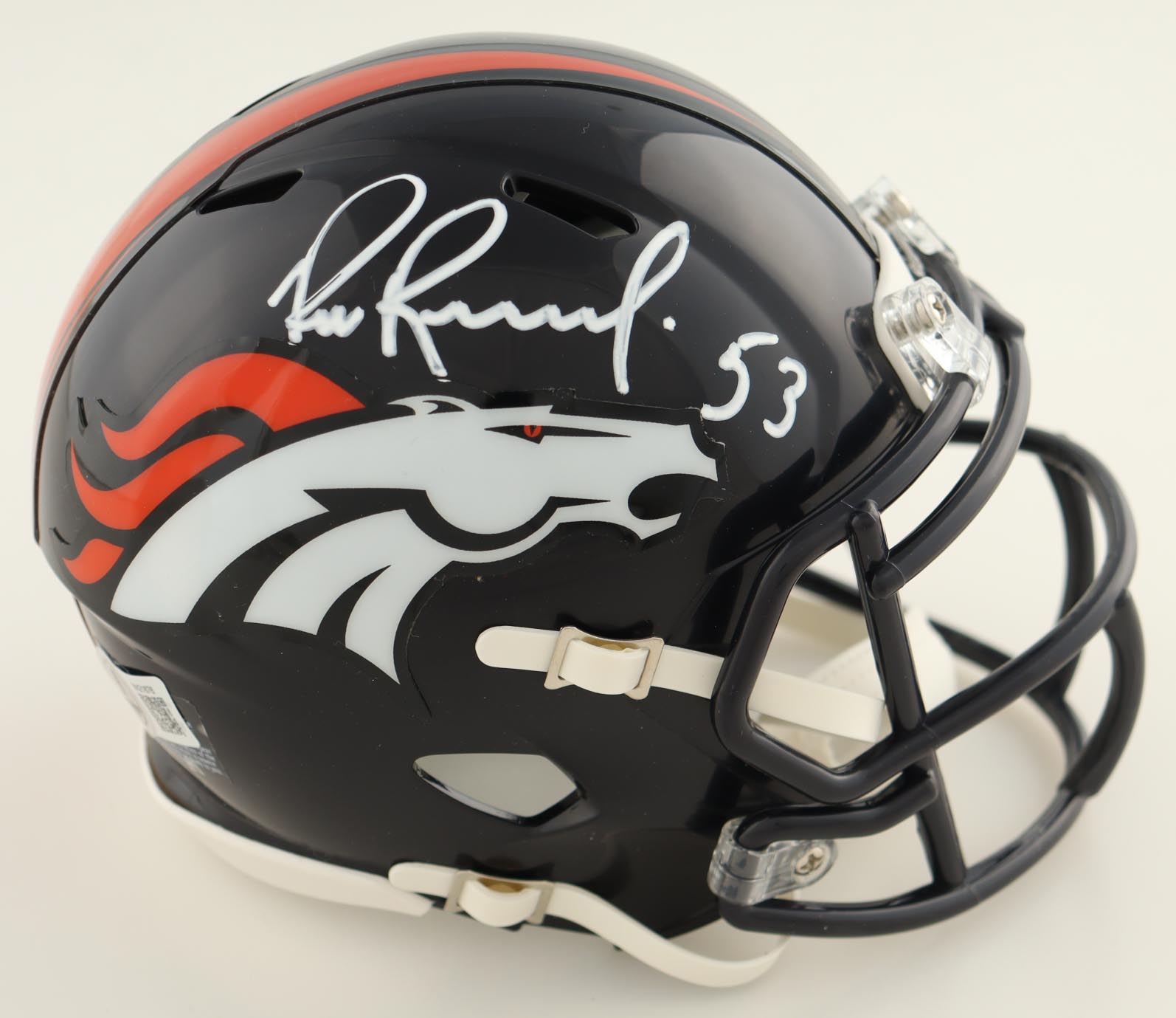 Bill Romanowski Signed Broncos Speed Mini Helmet (Beckett) | Pristine ...