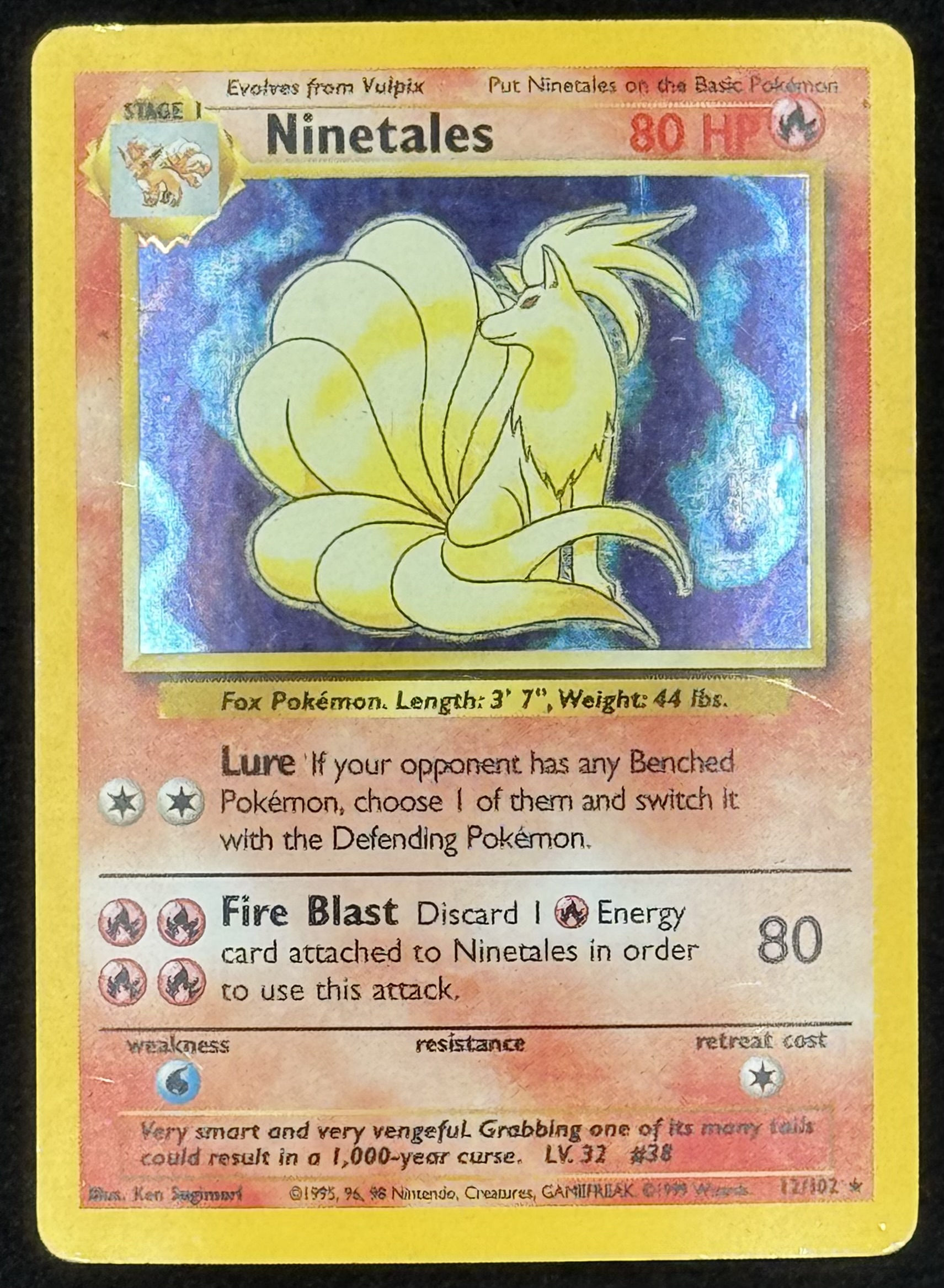 Ninetales 1999 Pokemon Base Unlimited #12 HOLO | Pristine Auction
