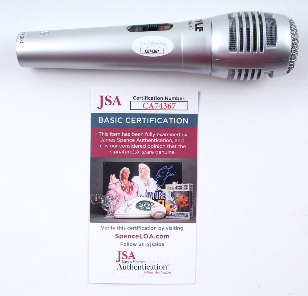 Common Signed Pyle Microphone Inscribed "Love" (JSA) | Pristine Auction