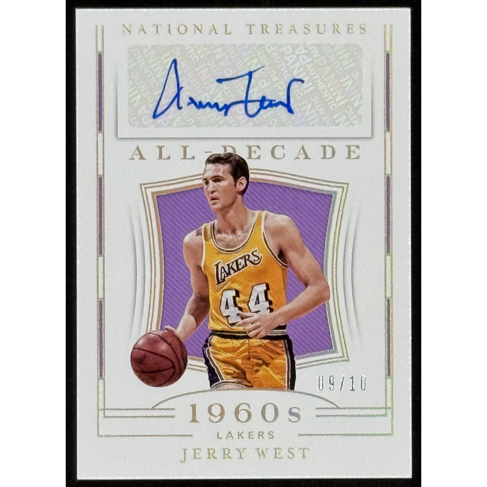 Jerry West 2018-19 Panini National Treasures All-Decade Signatures Gold ...
