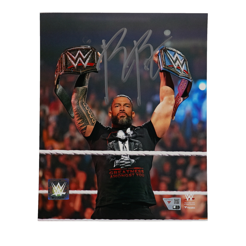 Roman Reigns Signed WWE 8x10 Photo (Fanatics) | Pristine Auction