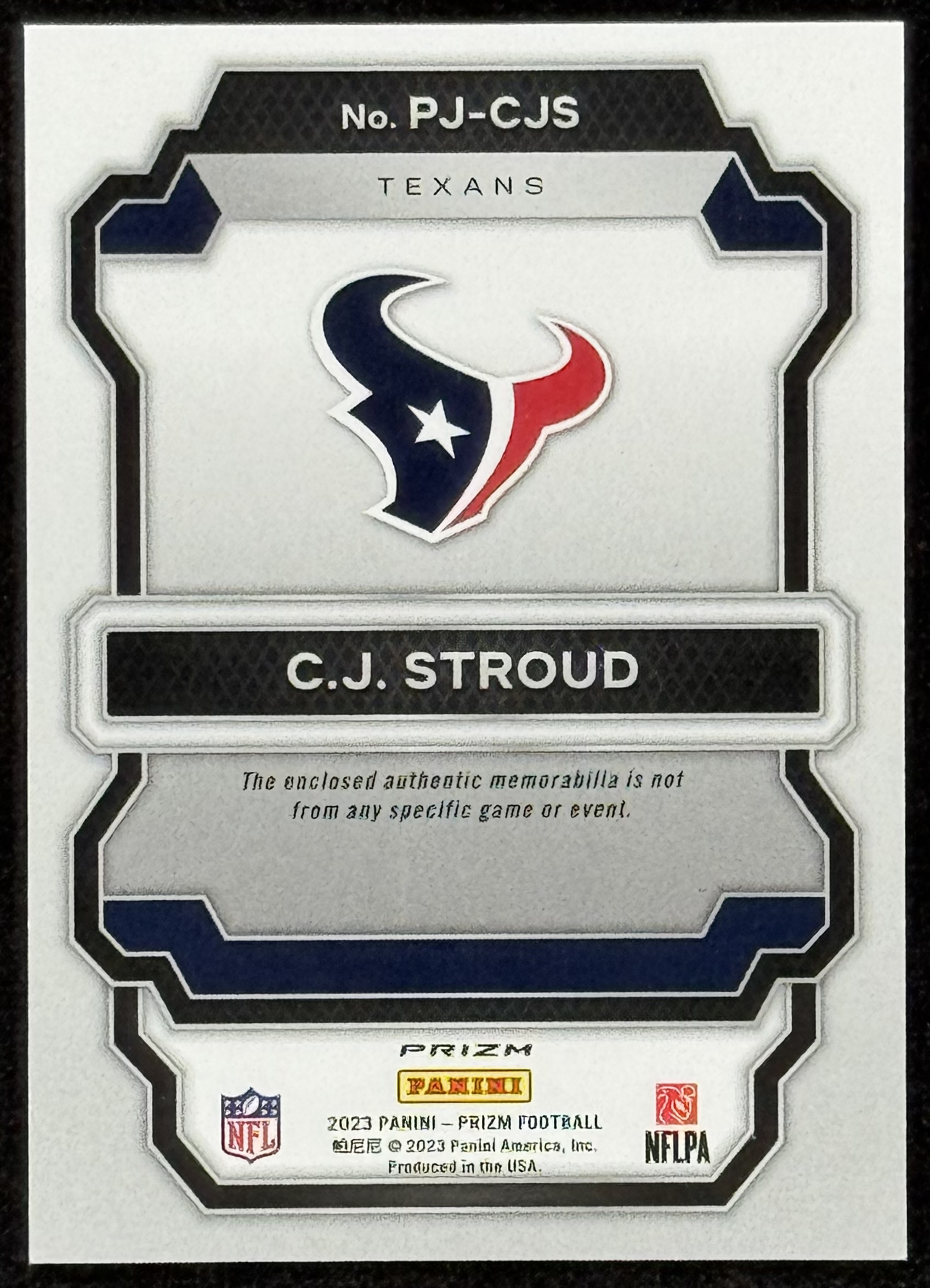 CJ Stroud 2023 Panini Prizm Rookie Gear #2 RC | Pristine Auction
