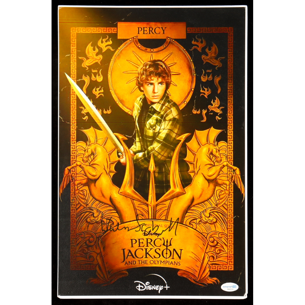 Walker Scobell Signed "Percy Jackson and the Olympians" 11x17 Photo ...