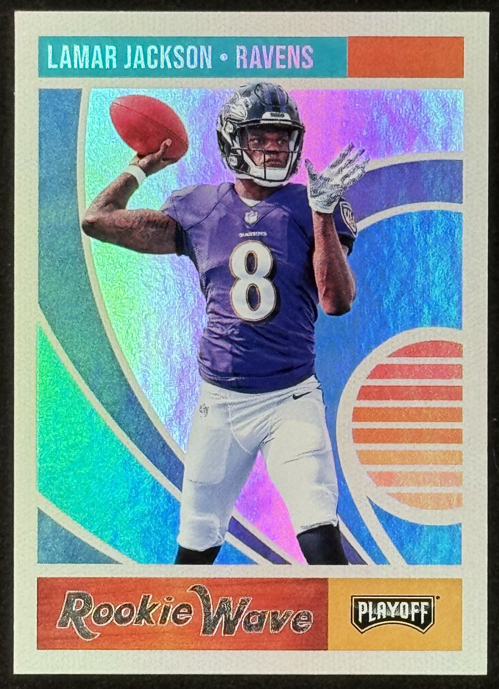 Lamar Jackson 2018 Playoff Rookie Wave #7 RC | Pristine Auction
