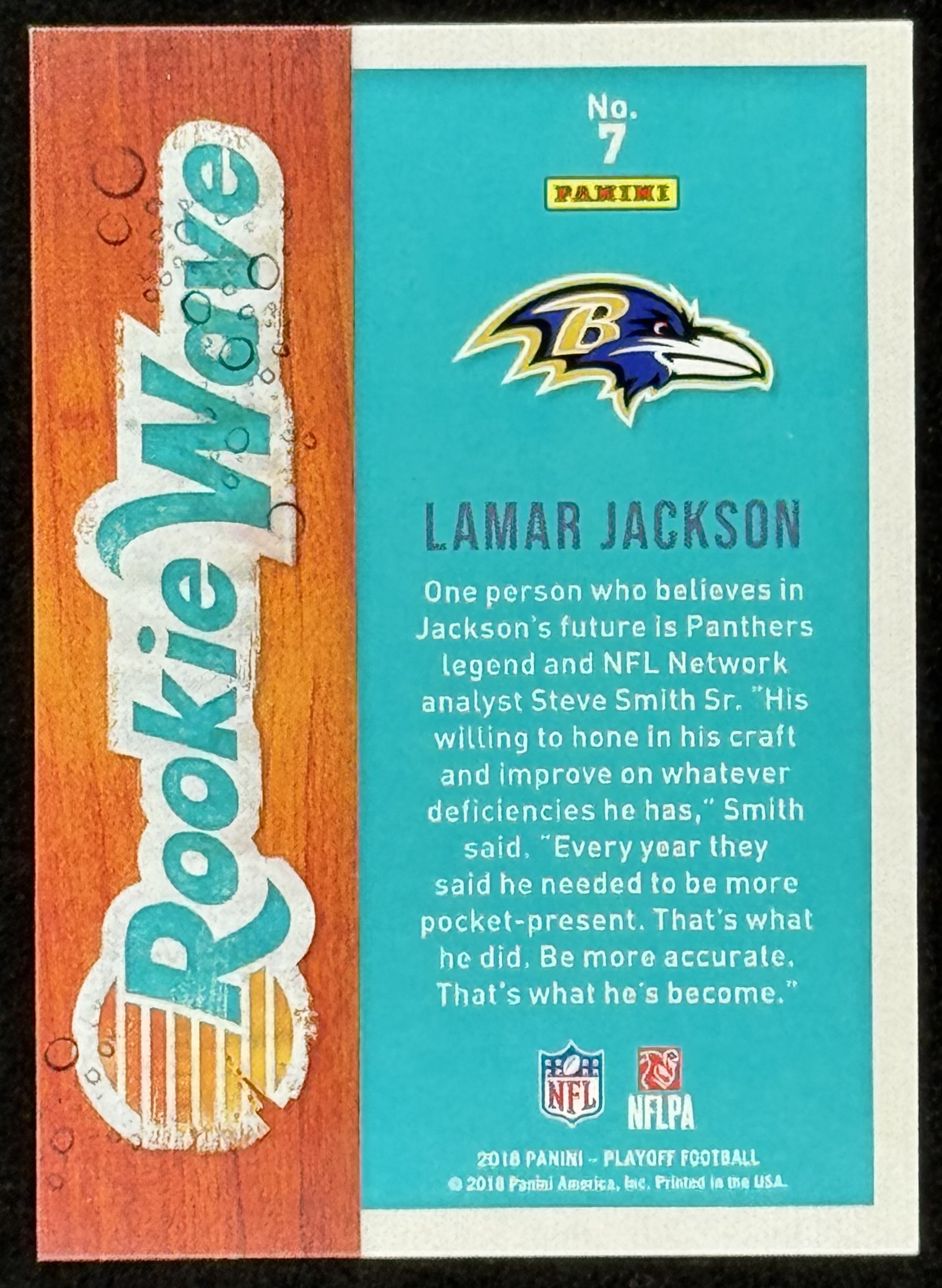 Lamar Jackson 2018 Playoff Rookie Wave #7 RC | Pristine Auction