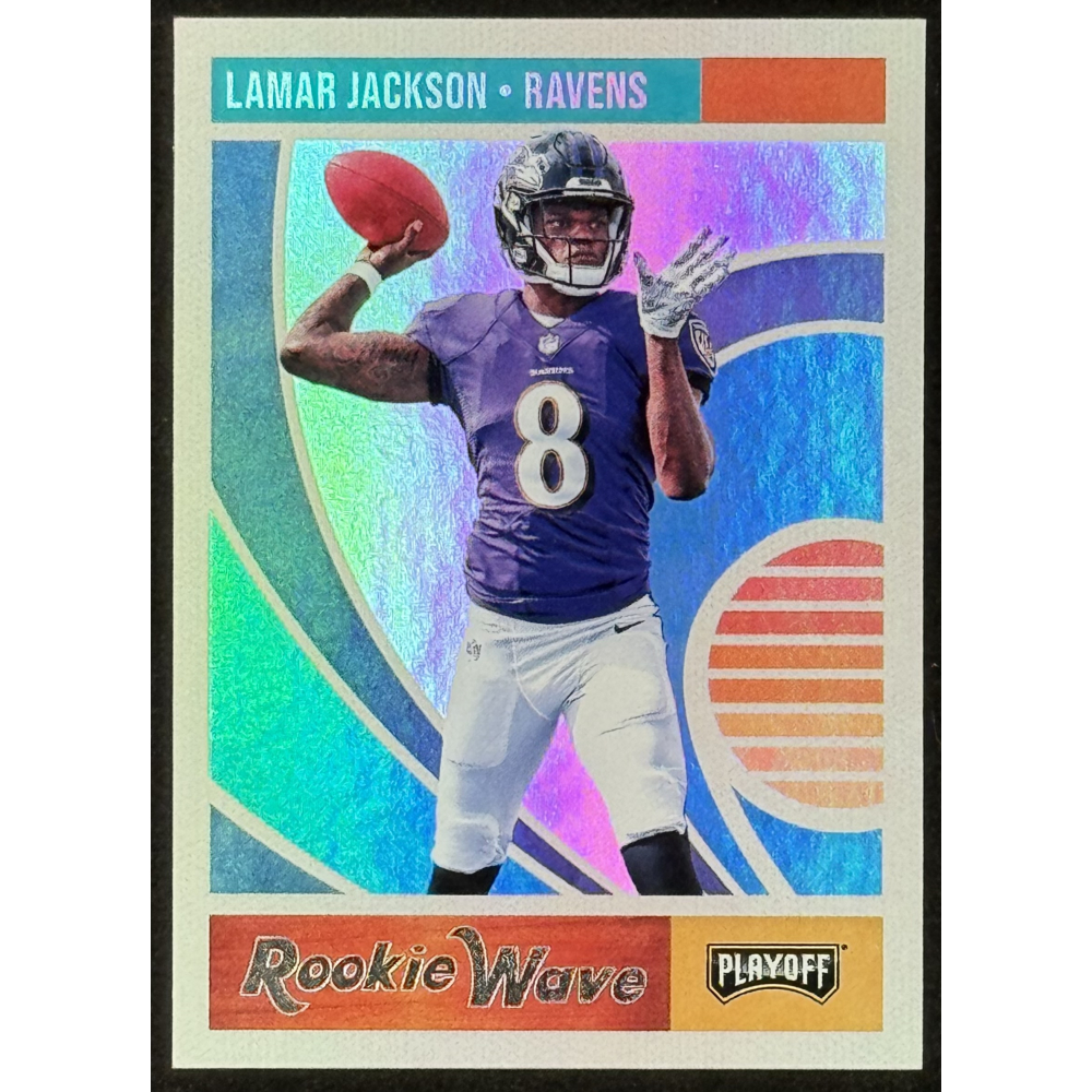 Lamar Jackson 2018 Playoff Rookie Wave #7 RC | Pristine Auction