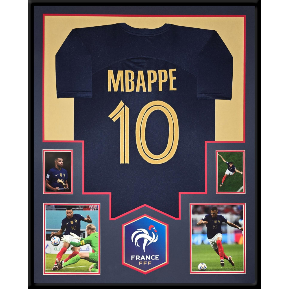 Kylian Mbappe Custom Framed Jersey Display | Pristine Auction