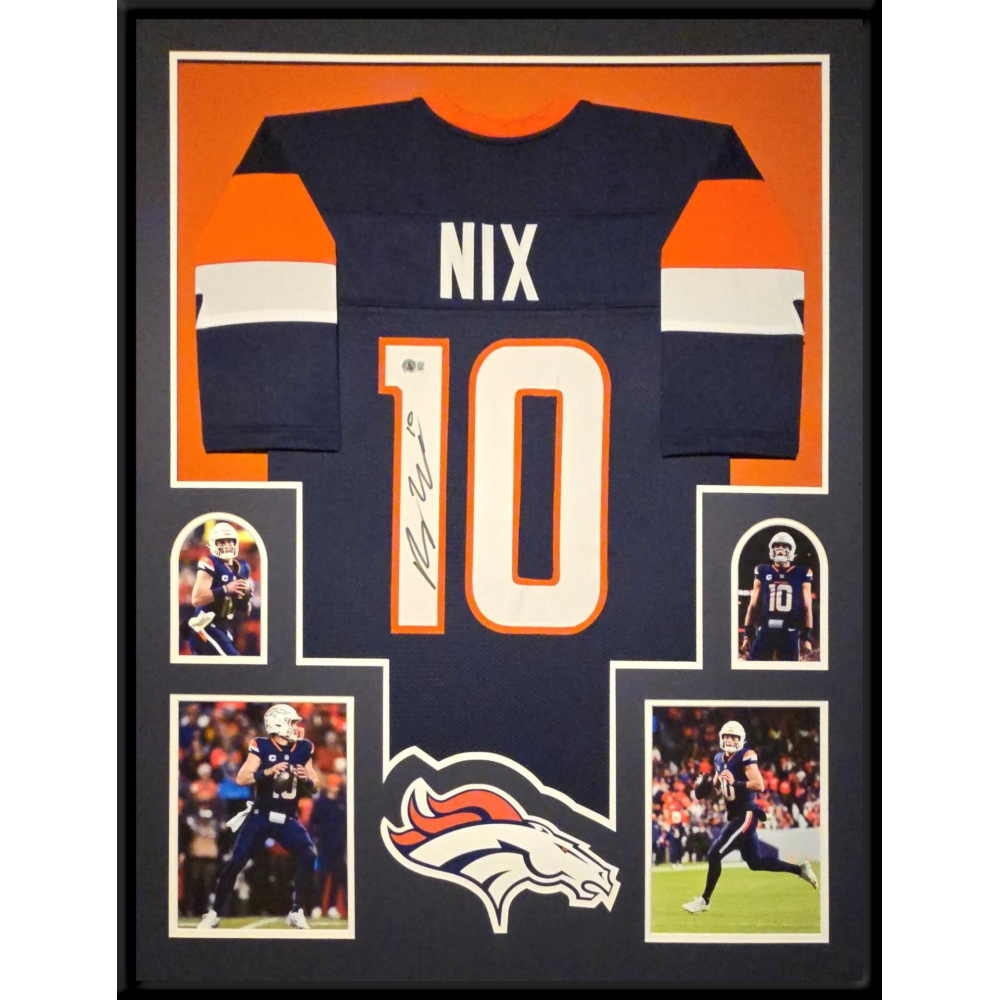 Bo Nix Signed Custom Framed Jersey Display (Beckett) | Pristine Auction