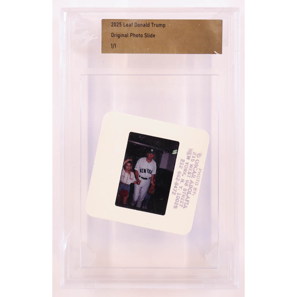 Donald Trump (Yankees) 2025 Leaf Donald Trump Original Photo Slide #1/1 ...