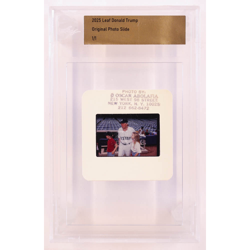 Donald Trump (Yankees) 2025 Leaf Donald Trump Original Photo Slide #1/1 ...