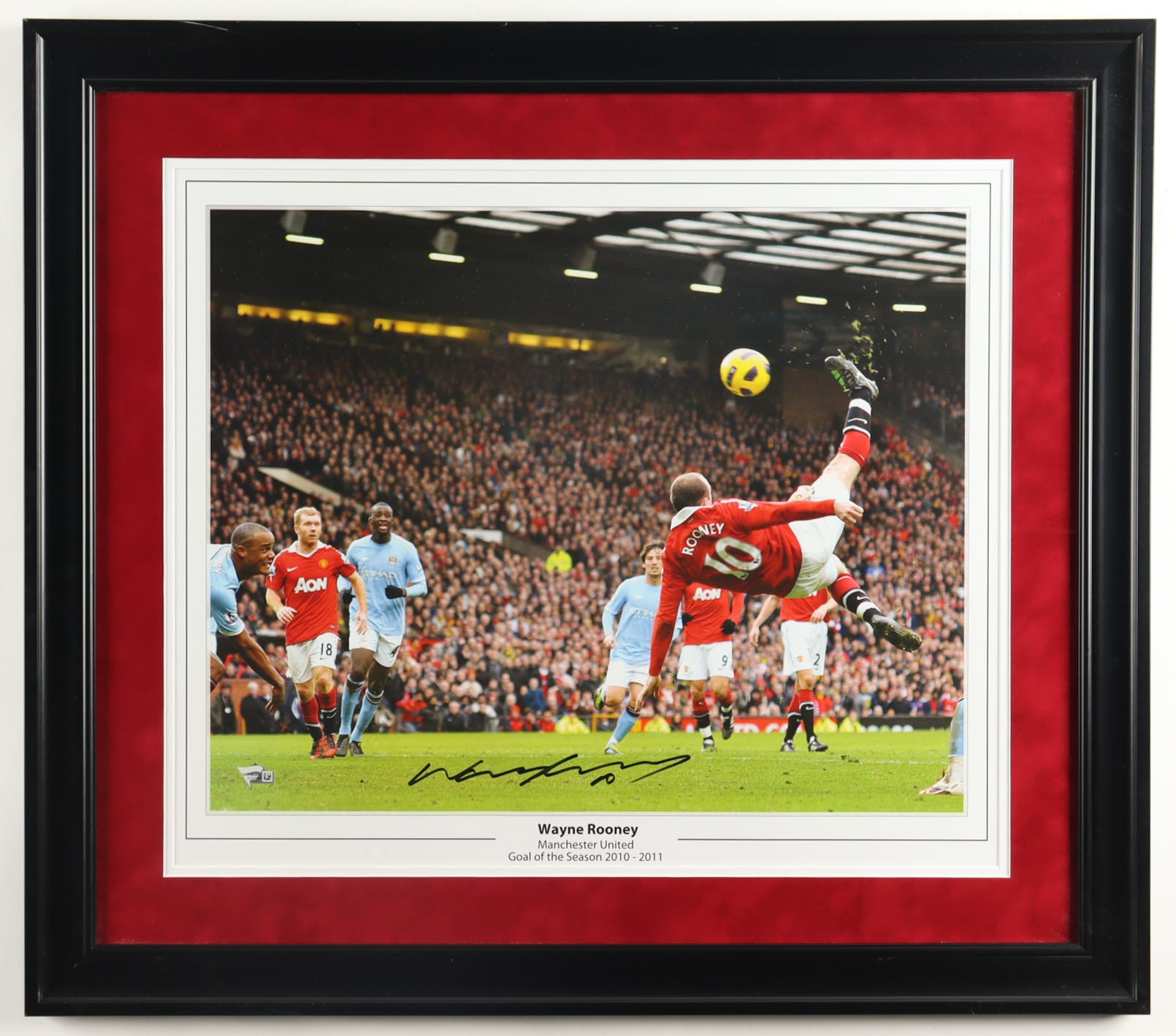 Wayne Rooney Signed Manchester United Custom Framed Photo Display ...