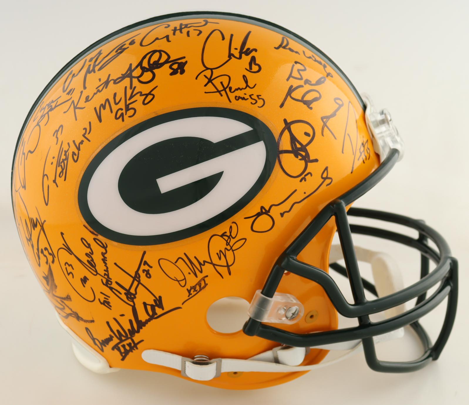 1996 Packers Full-Size Authentic On-Field Helmet Team-Signed by (33 ...