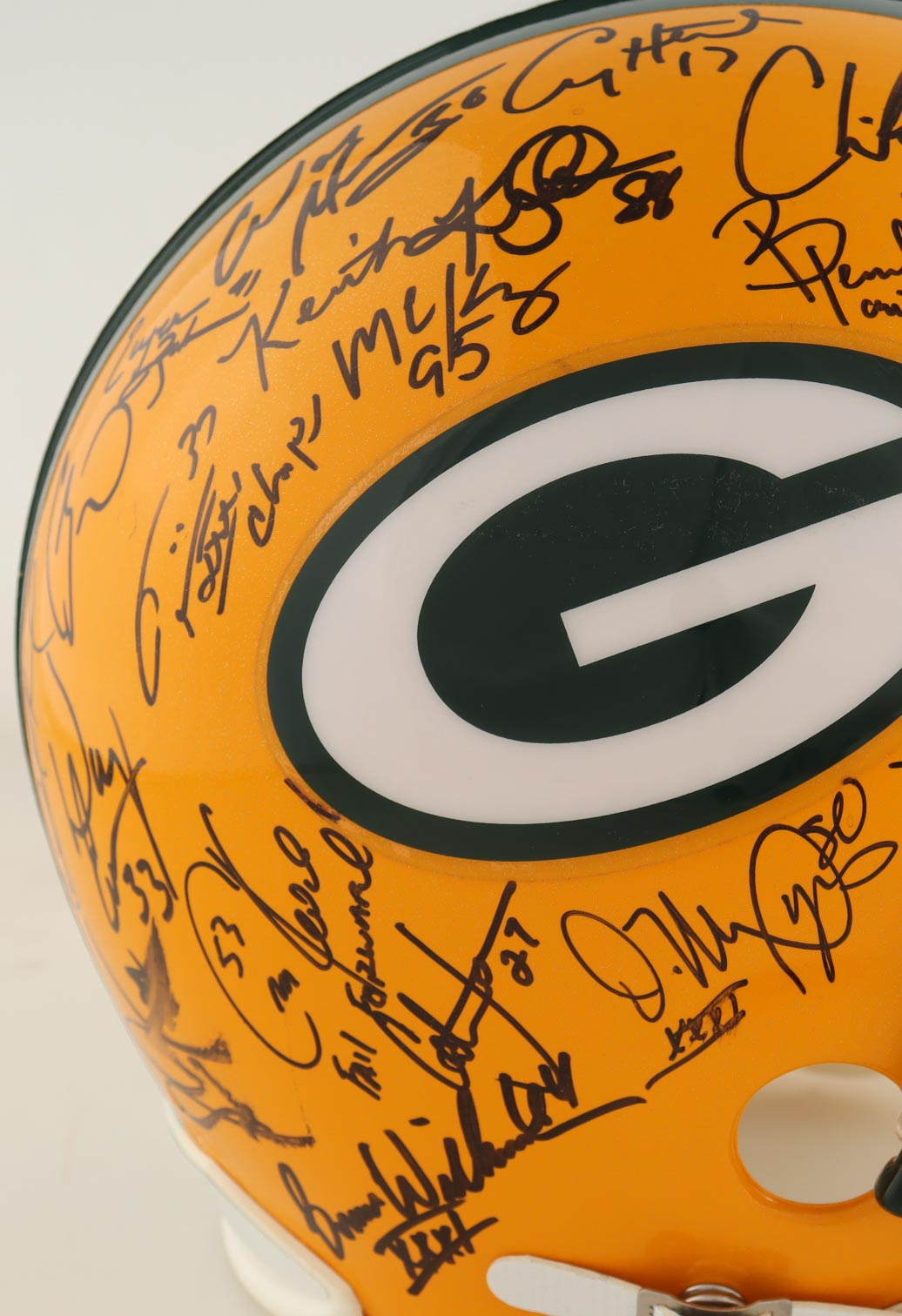 1996 Packers Full-Size Authentic On-Field Helmet Team-Signed by (33 ...