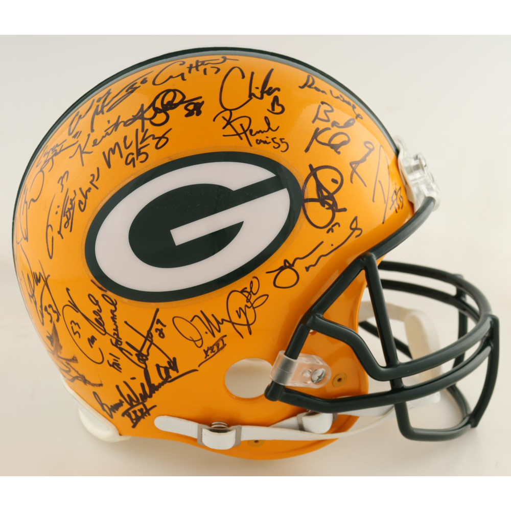 1996 Packers Full-Size Authentic On-Field Helmet Team-Signed by (33 ...
