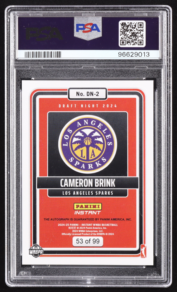 Cameron Brink 2024 Panini Instant WNBA Draft Night Autographs Jungle # ...