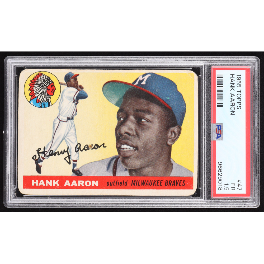 Hank Aaron 1955 Topps #47 (PSA 1.5) | Pristine Auction