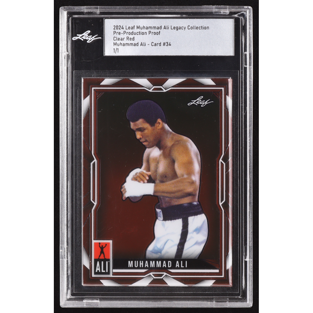 Muhammad Ali 2024 Leaf Muhammad Ali Legacy Collection Clear Red Pre ...
