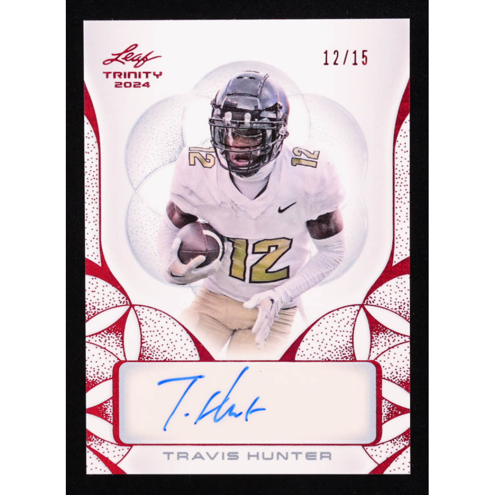 Travis Hunter 2024 Leaf Trinity Autographs Red #BATH1 RC #12/15 ...