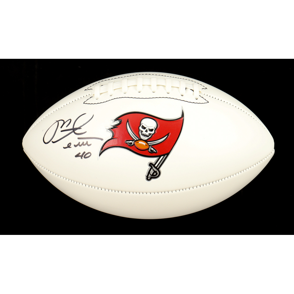Mike Alstott Signed Buccaneers Logo Football (Fanatics) | Pristine Auction