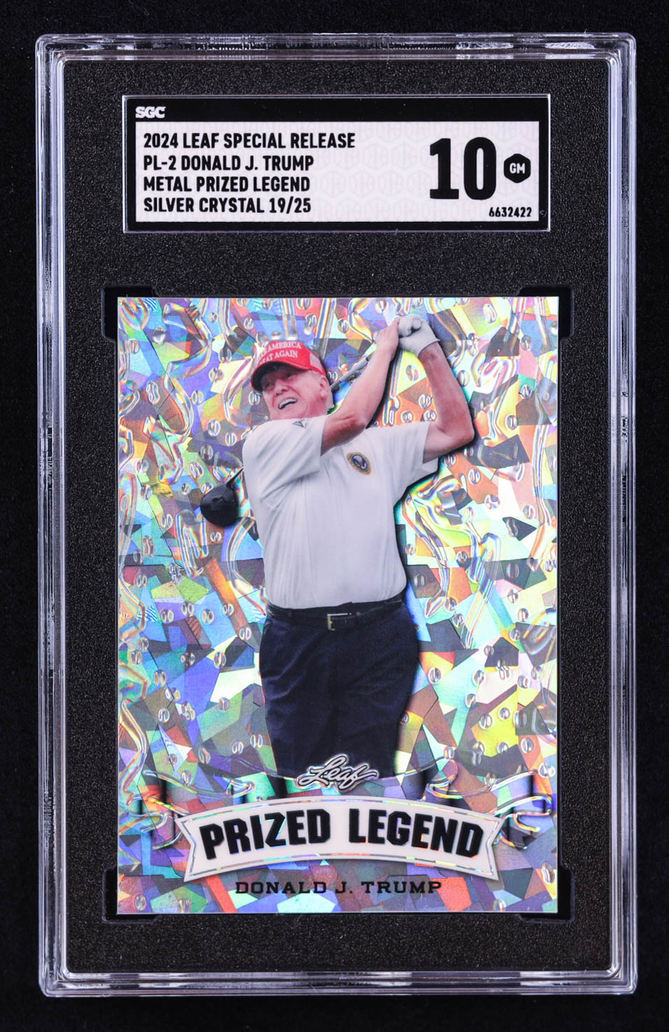 Donald Trump 2024 Leaf Special Release Metal Prized Legend Crystal ...