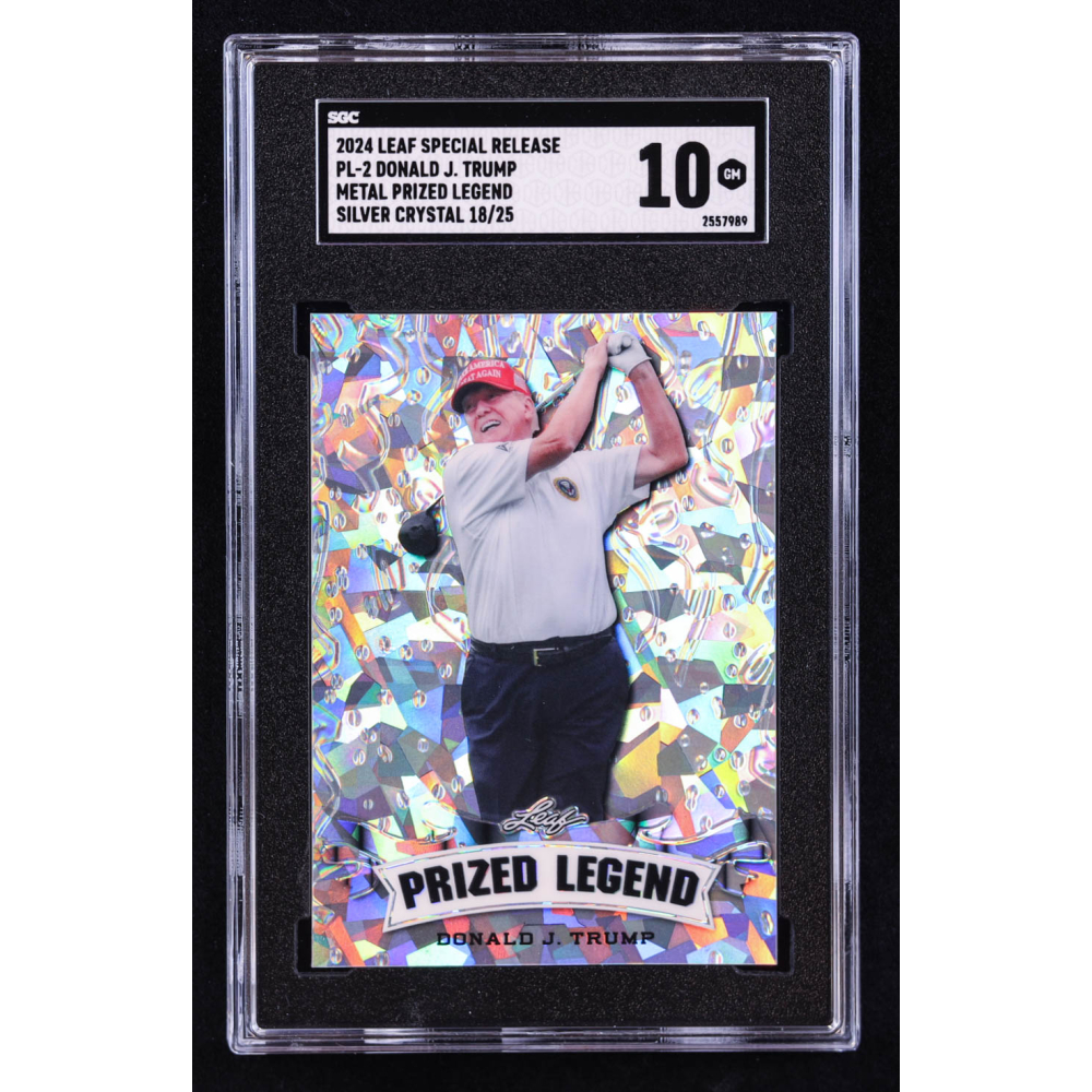 Donald Trump 2024 Leaf Special Release Metal Prized Legend Crystal ...