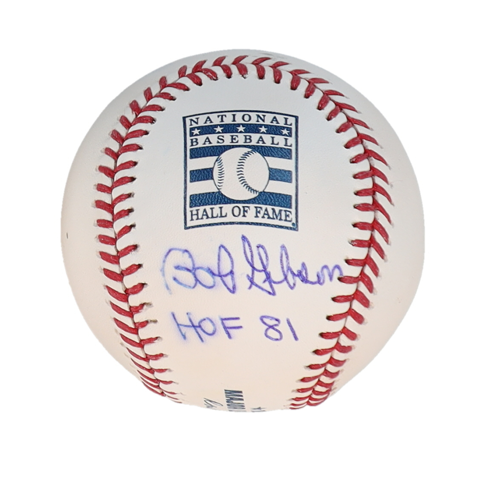 Bob Gibson Signed OML Hall of Fame Logo Baseball Inscribed "HOF 81 ...