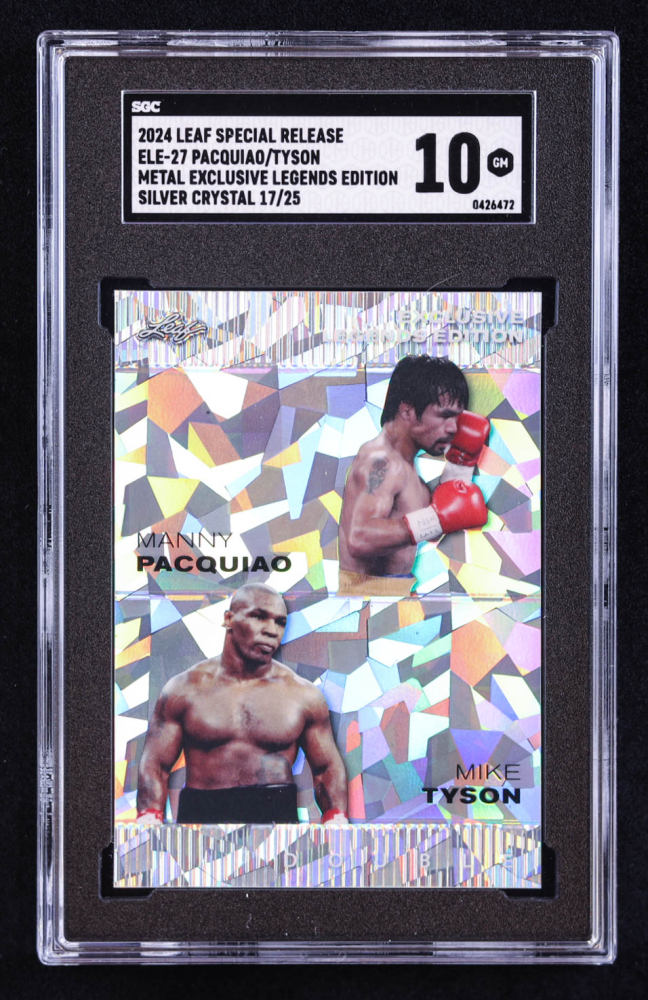 Manny Pacquiao / Mike Tyson 2024 Leaf Special Release Metal Exclusive ...