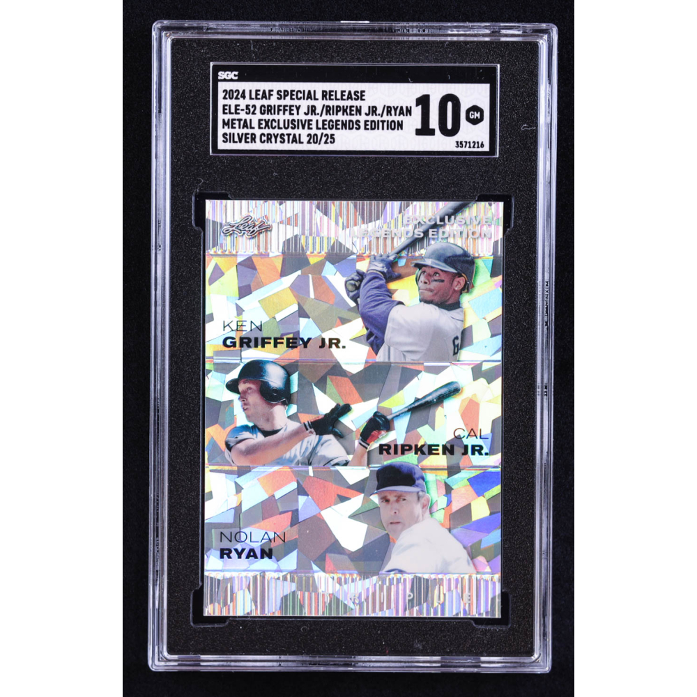 Ken Griffey Jr. / Cal Ripken Jr. / Nolan Ryan 2024 Leaf Special Release ...
