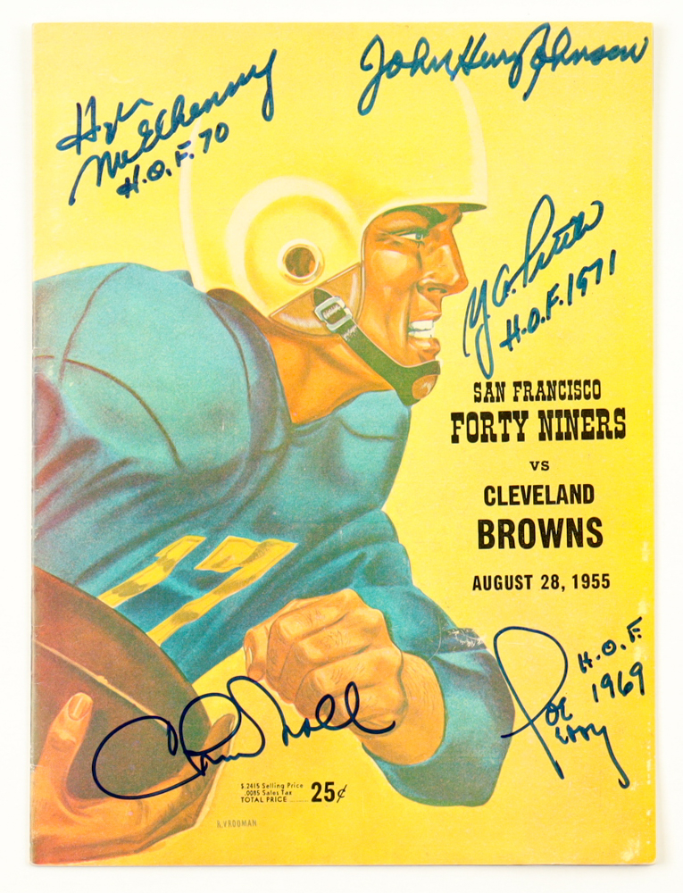 1955 San Francisco 49ers vs Cleveland Browns Pro Football Program ...