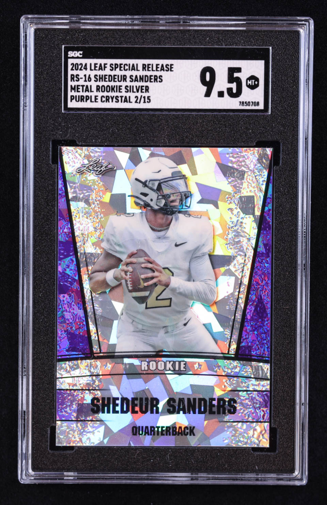 Shedeur Sanders 2024 Leaf Metal Special Release Rookie Silver Crystal ...