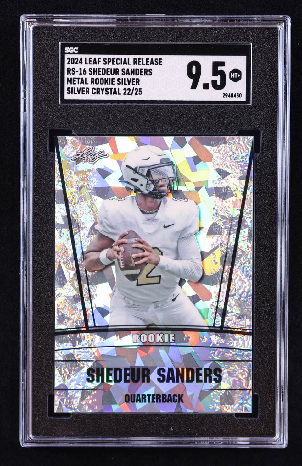 Shedeur Sanders 2024 Leaf Metal Special Release Rookie Silver Crystal ...