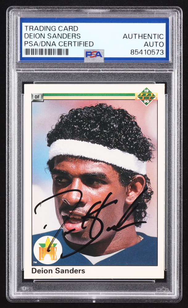 Deion Sanders Signed 1990 Upper Deck #13 RC (PSA) | Pristine Auction