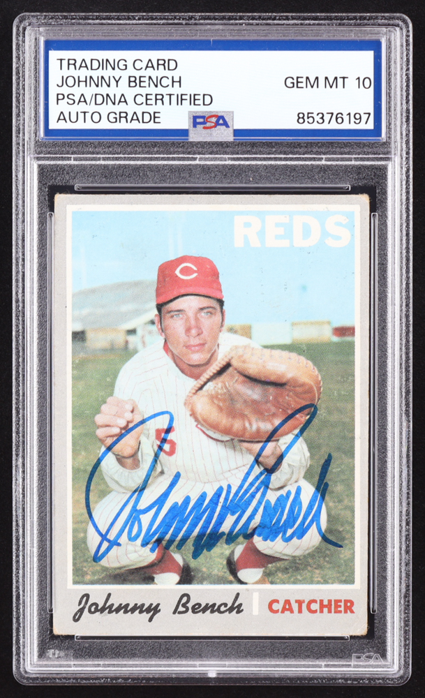 Johnny Bench Signed 1970 Topps #660 (PSA | Autograph Grade 10 ...