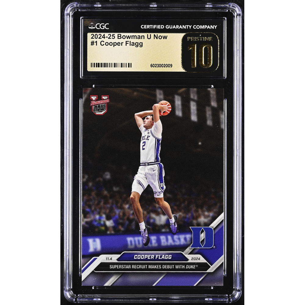 Cooper Flagg 2024-25 Bowman U Now #1 | First Card | RC (CGC 10 ...