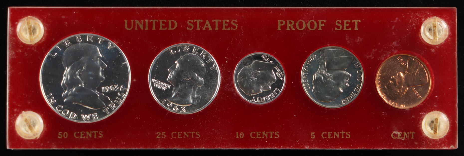 1963 United States Mint Proof Set with (5) Coins | Pristine Auction