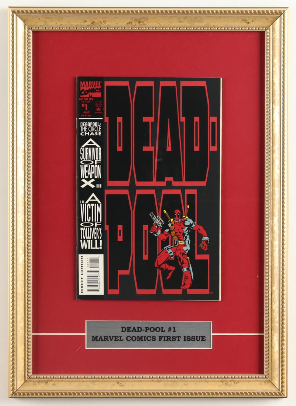 1993 "Deadpool - The Circle Chase" Issue #1 Marvel Custom Framed Comic ...
