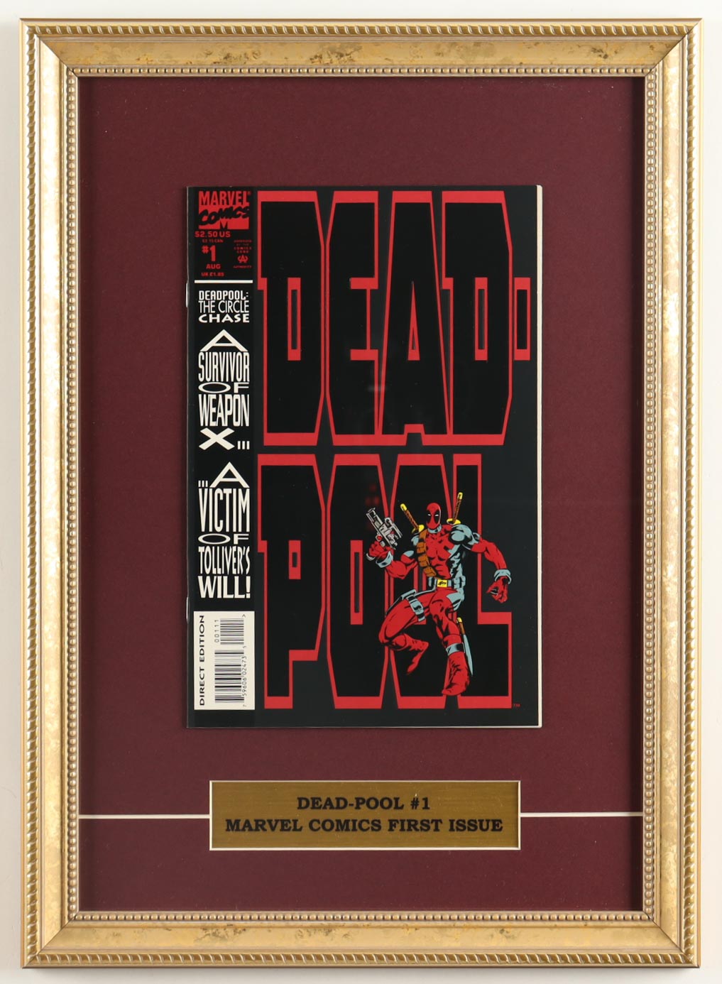 1993 "Deadpool - The Circle Chase" Issue #1 Marvel Custom Framed Comic ...