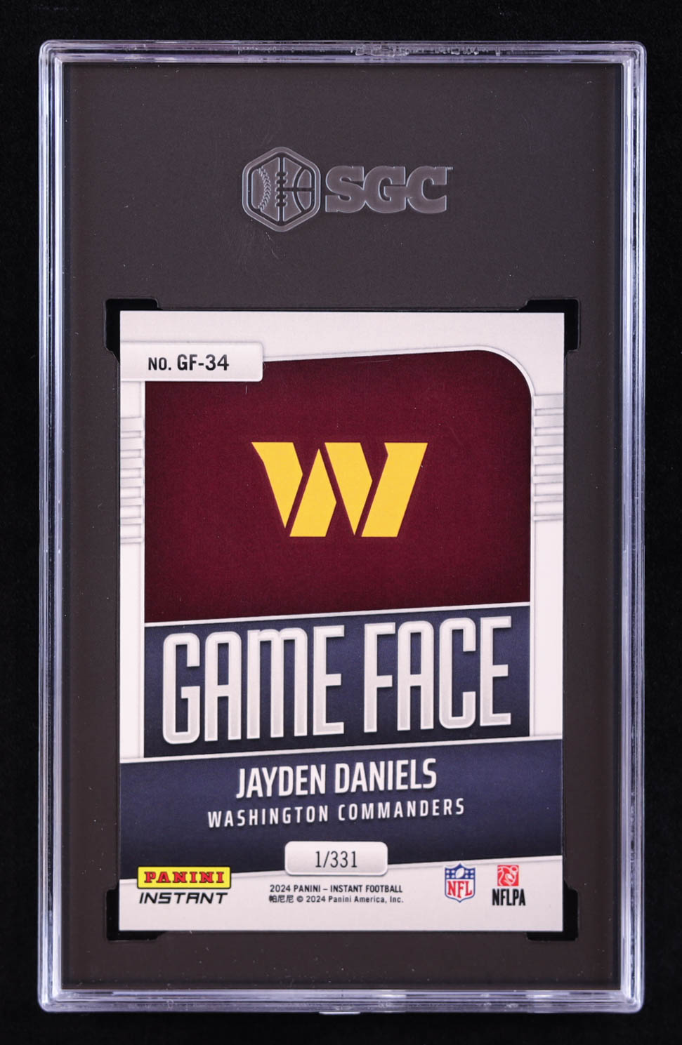 Jayden Daniels 2024 Panini Instant Game Face #GF34 RC (SGC 10 ...
