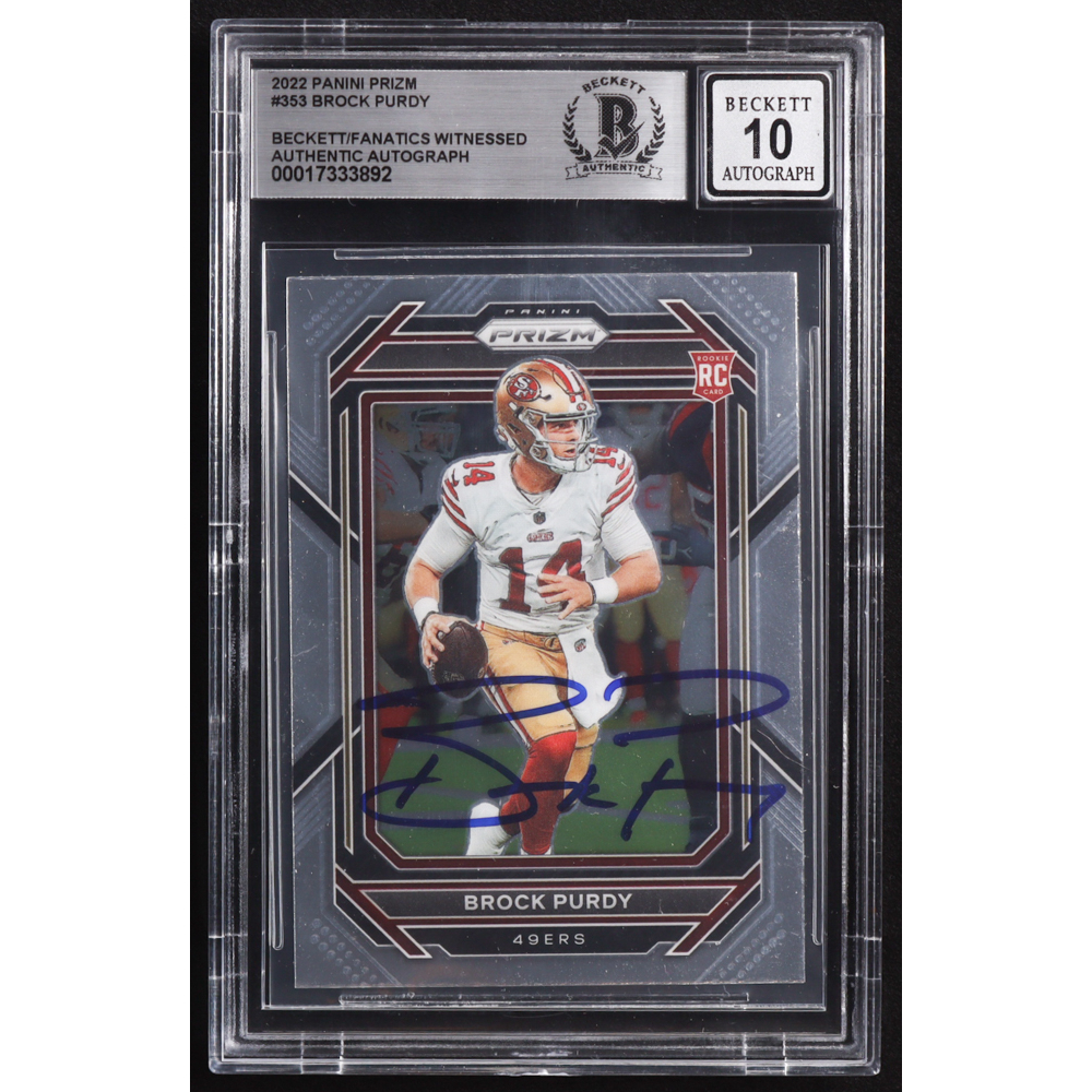 Brock Purdy Signed 2022 Panini Prizm #353 RC (BGS | Autograph Graded ...