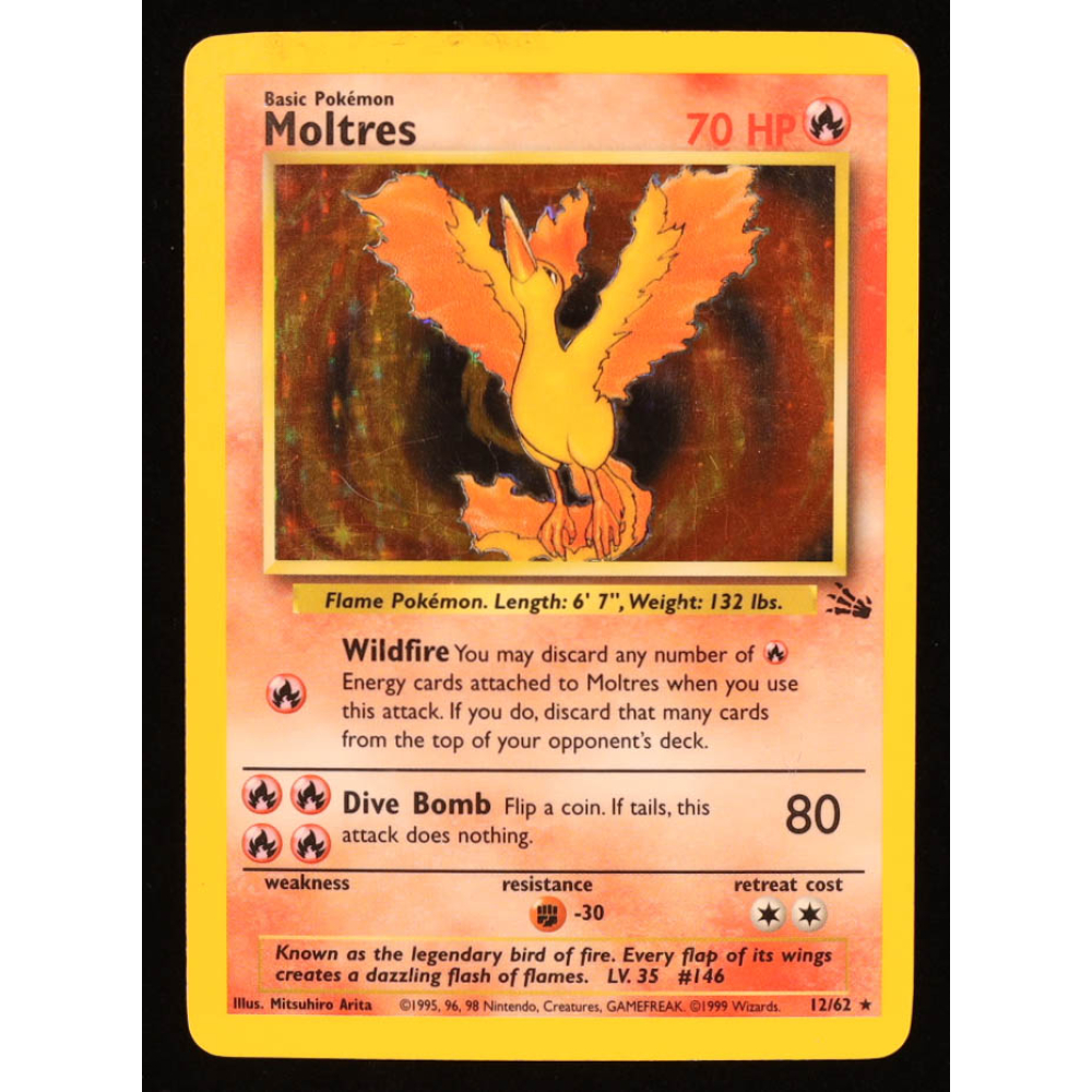Moltres Pokemon 1999 Fossil #12 Holo | Pristine Auction