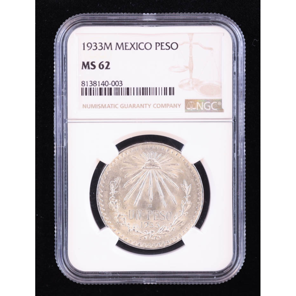 1933-M Mexico Silver Peso (NGC MS62) | Pristine Auction