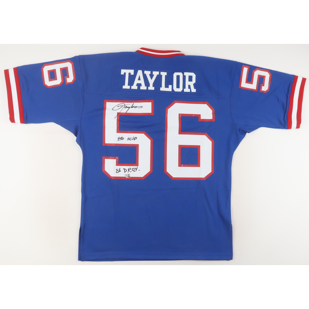 Lawrence Taylor Signed Giants Jersey Inscribed "86 MVP" & "86 D.P.O.Y ...