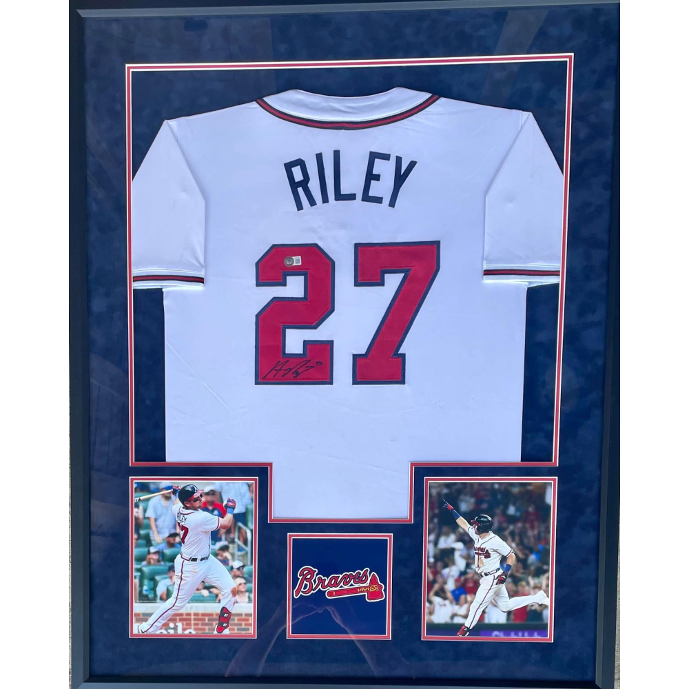 Austin Riley Signed Custom Framed Jersey (Beckett) | Pristine Auction