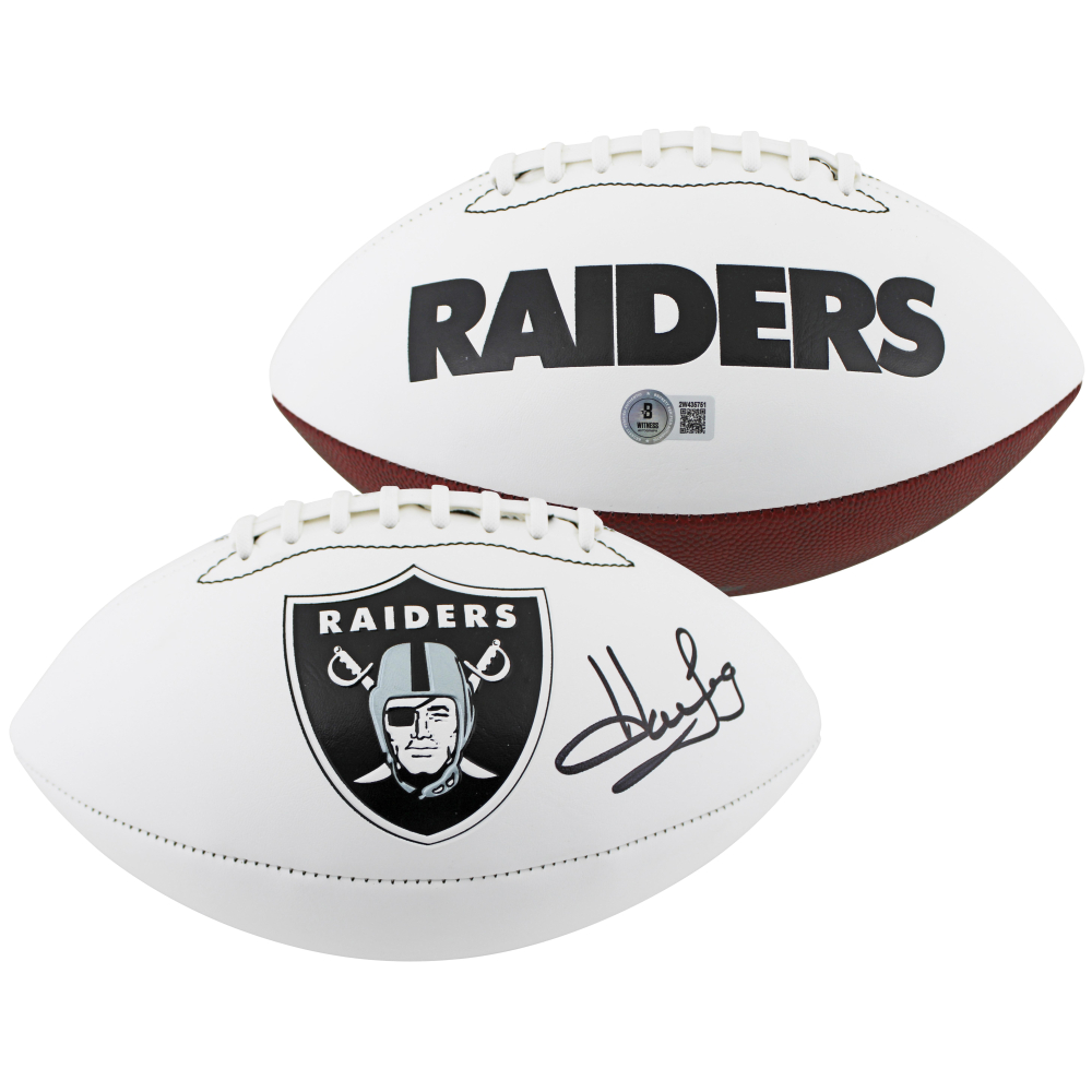 Howie Long Signed Raiders Logo Football (Beckett) | Pristine Auction